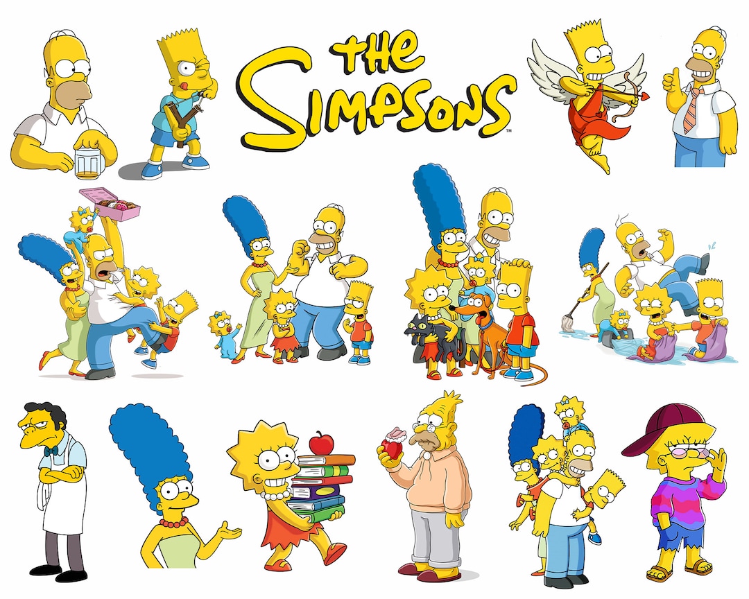 The Simpson PNG the Simpsons Characters Png Simpsons Family - Etsy