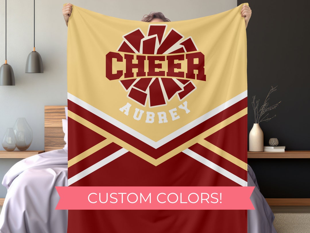Custom Cheer Blanket Gift Team Competition Gift for Cheerleader Custom ...