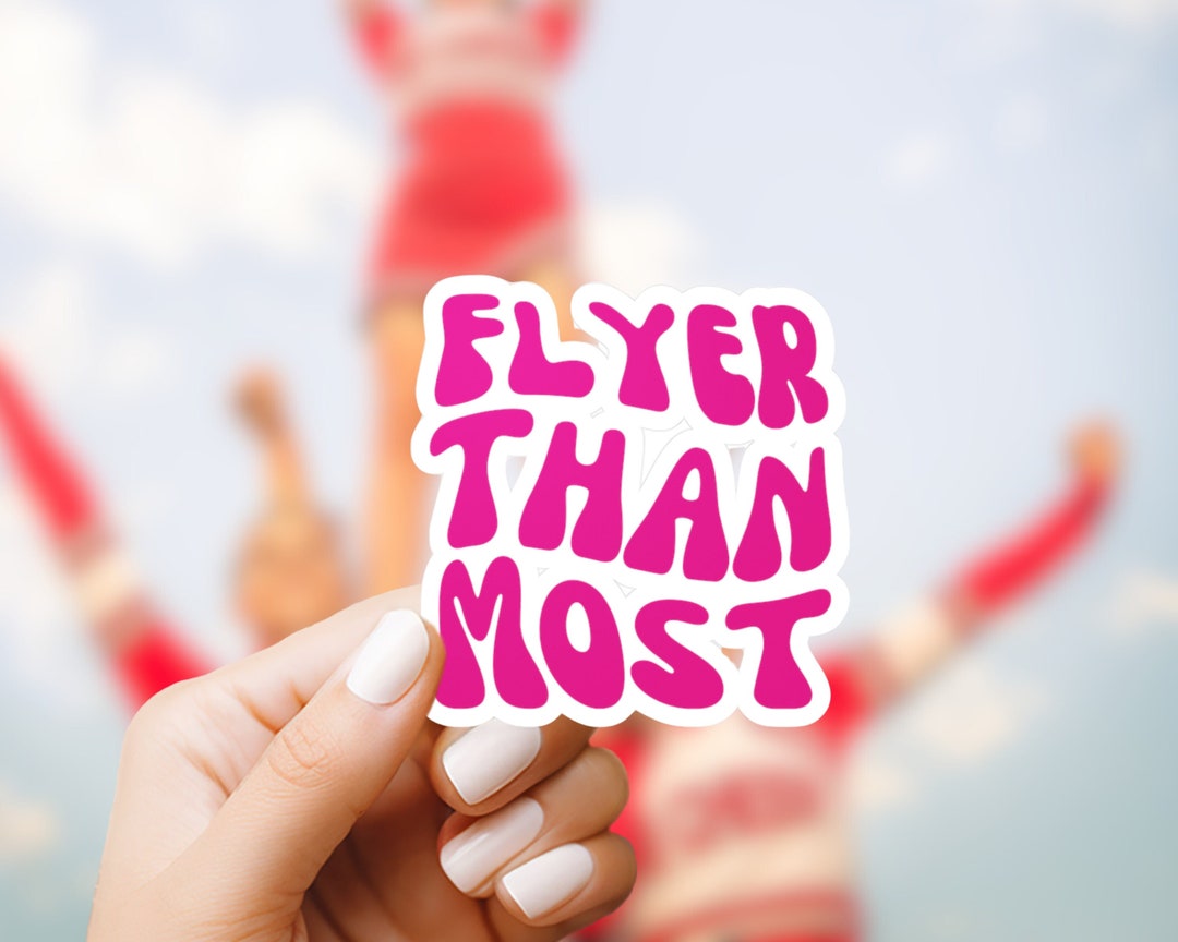 Cheerleading Decal Personal Sticker Cheer Flyer Gift Cheerlead Team ...