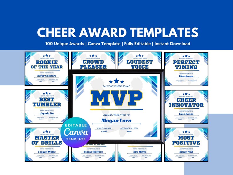 Editable Cheer Award Template, Cheerleading Banquet (digital Download ...