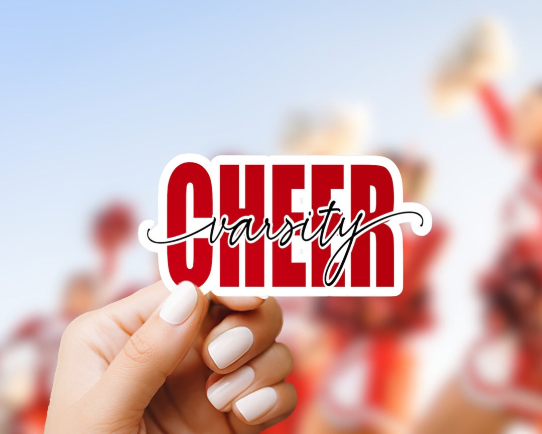 Cheer Decal Sticker Red Vinyl Sticker for Tumbler Cheerleader Sticker ...