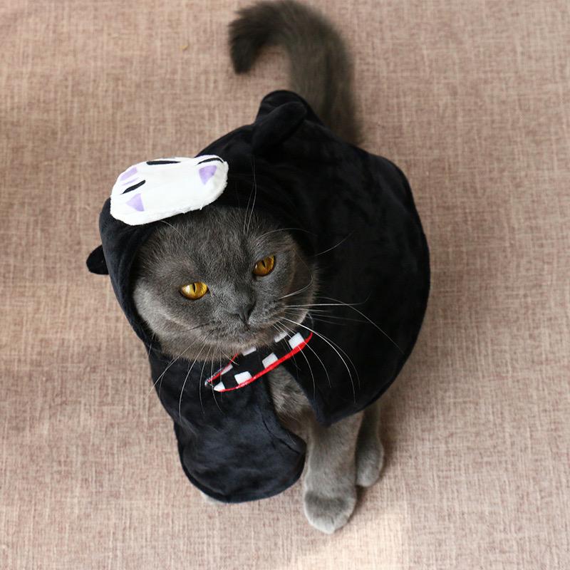 Cat Costumes Spirited Away No-face Cosplay Costume for Dogs & Cats ...