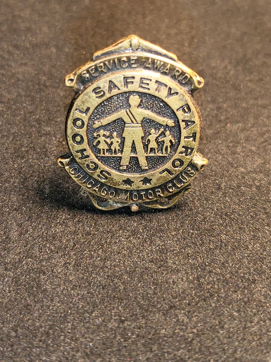 Vtg Chicago Motor Club School Safety Patrol Crossing Guard Award Badge ...