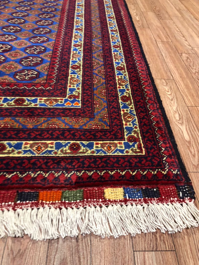 3x5 Feet Afghan Mori Gul Design, Trible Rug Turkmen Pattern Bedroom ...