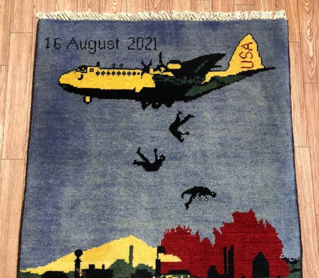 Military Crafts Rug Afghan War Rug 2x3 Afghan Hand Knotted Afghanistan ...