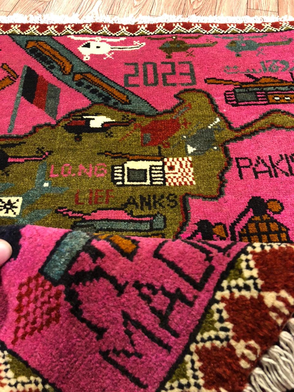 WALL DECOR Afghanistan War Maps Rug, Afghan Hand Knotted Afghanistan ...