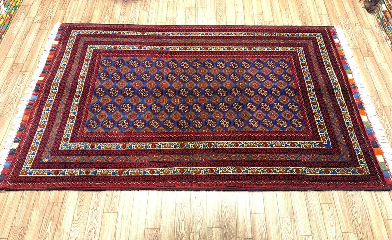 3x5 Feet Afghan Mori Gul Design, Trible Rug Turkmen Pattern Bedroom ...