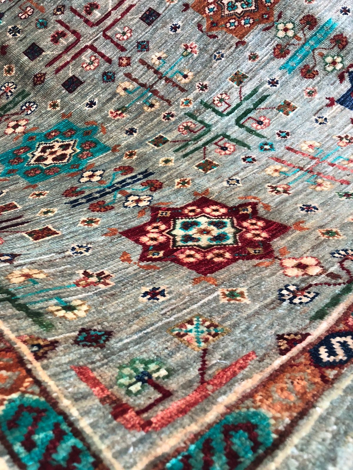 6.7'x5'ft Hand Made Afghani Rug Woolen Knotted - Etsy