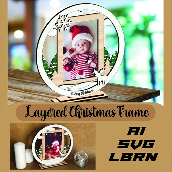 Christmas Frame Svg - Etsy