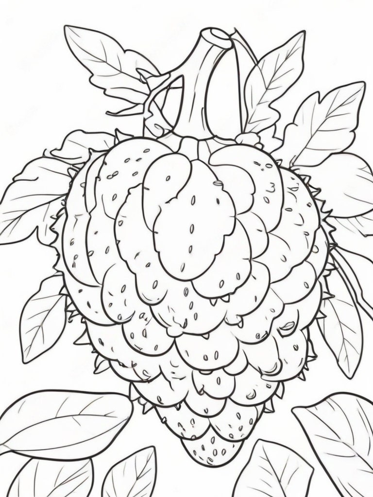 Fruit Coloring Pages Fruit Coloring Book for Kids Boys - Etsy