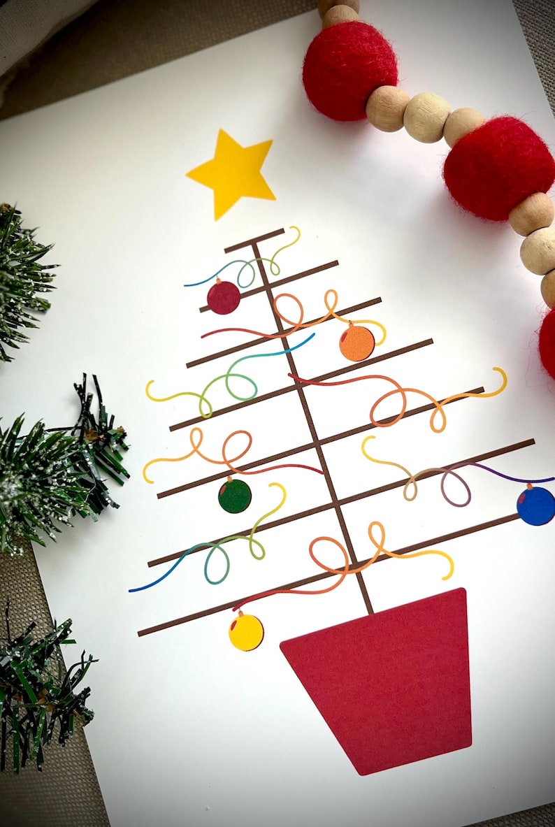 Personalized Fingerprint Christmas Tree Printable, Great Gift for ...