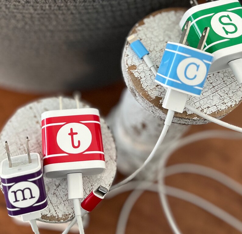 Home Organization | Personalized Phone Charger Decal for Home or Work ...