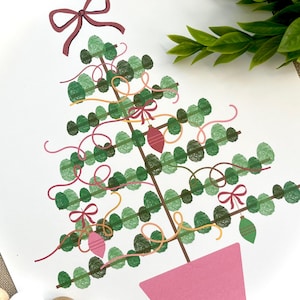Personalized Fingerprint Christmas Tree Printable, Great Gift for ...
