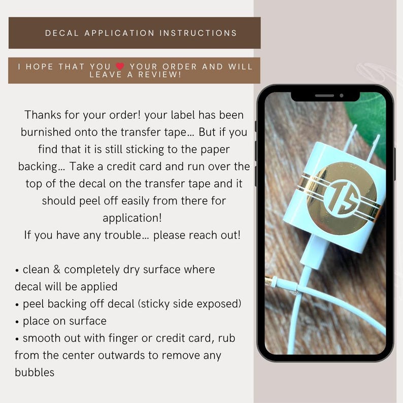 Custom Vinyl Decal Sticker | Personalized Phone Charger Decals ...