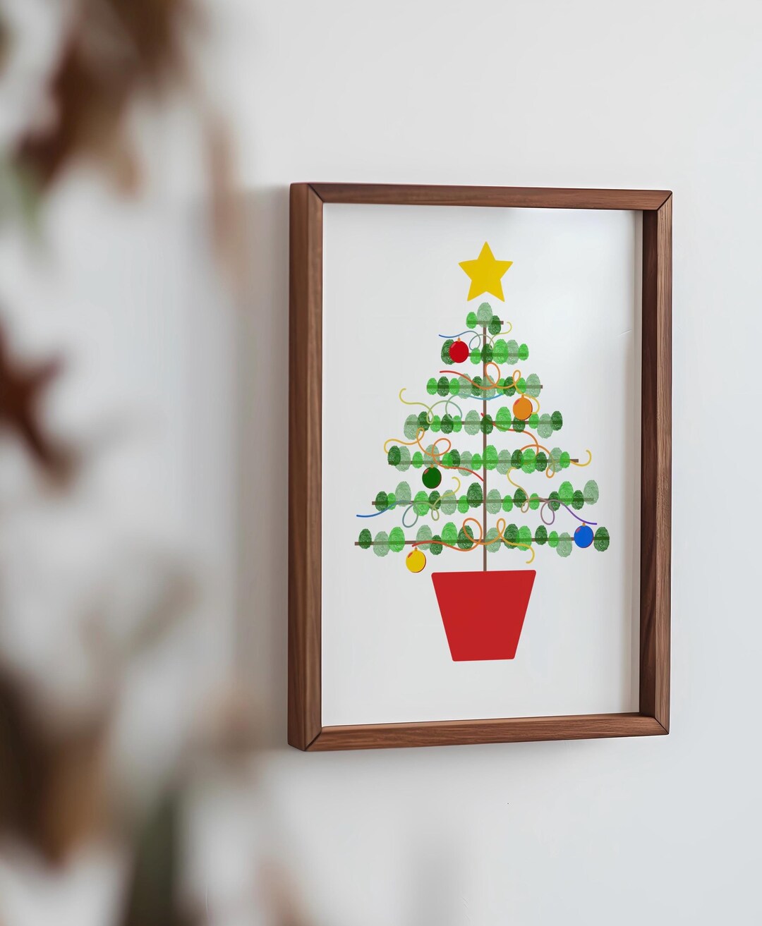Personalized Fingerprint Christmas Tree Printable, Great Gift for ...