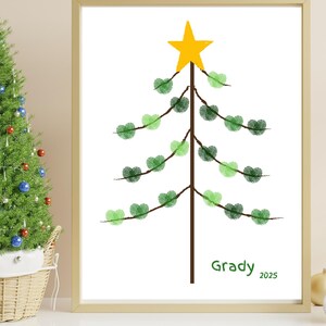 Personalized Fingerprint Christmas Tree Printable, Great Gift for ...