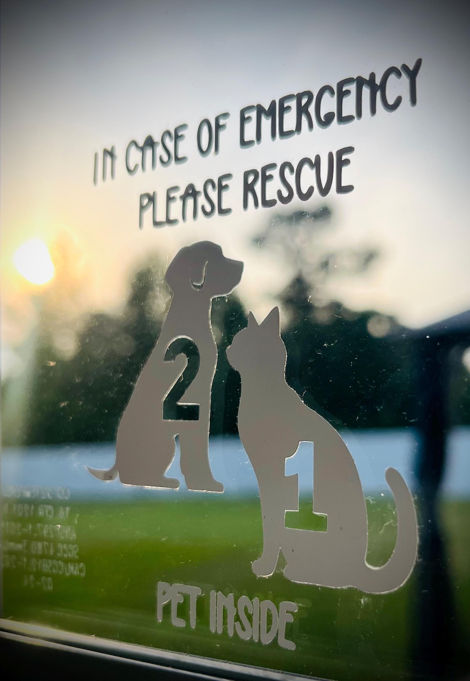 Pet Rescue Alert Window Sticker | Emergency Notification for Responders ...