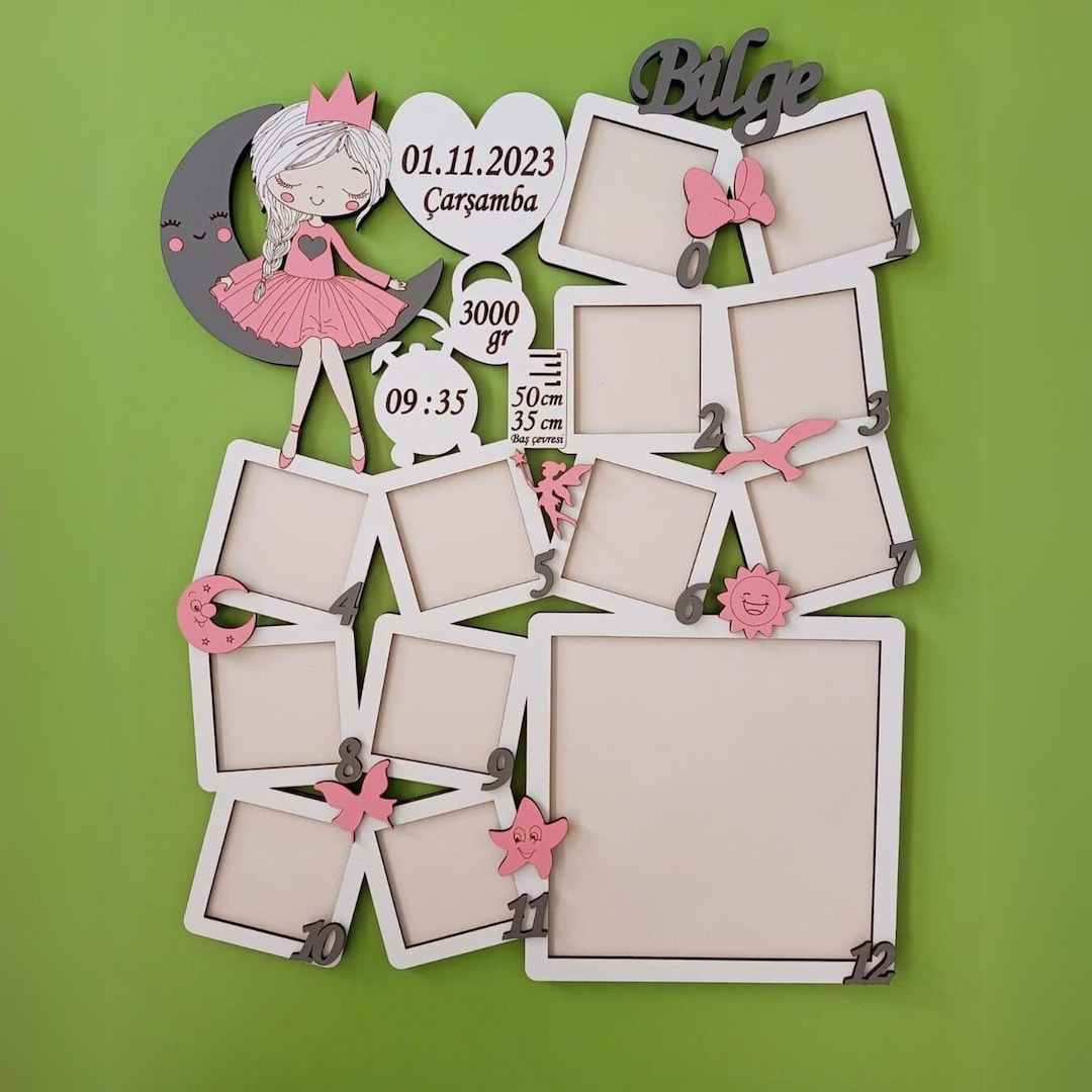 Babies 12 Month Photo Frame Personalized Gifts Baby Shower - Etsy