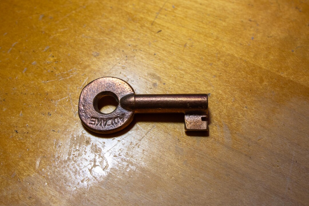 Adlake Railroad Key - Stamped- Bronze Coloring - Etsy