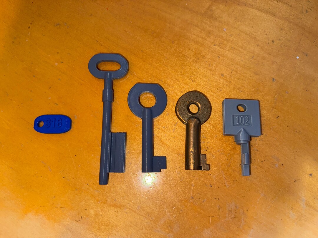 Adlake Brass Key - and 3d Printed Model Keys - Etsy