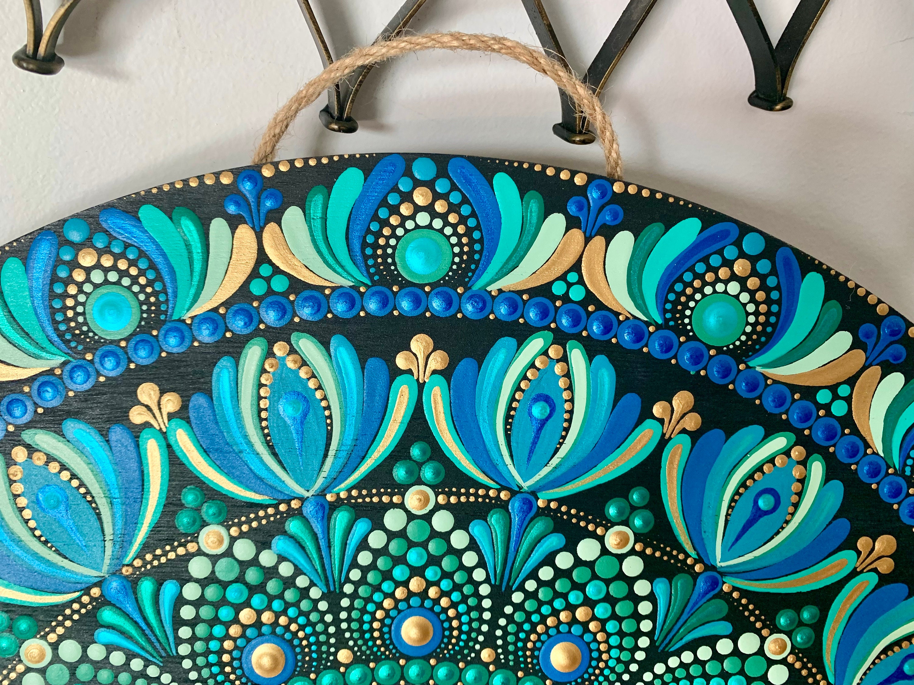 18 Hand-painted Dot Mandala Wall Hanging - Etsy