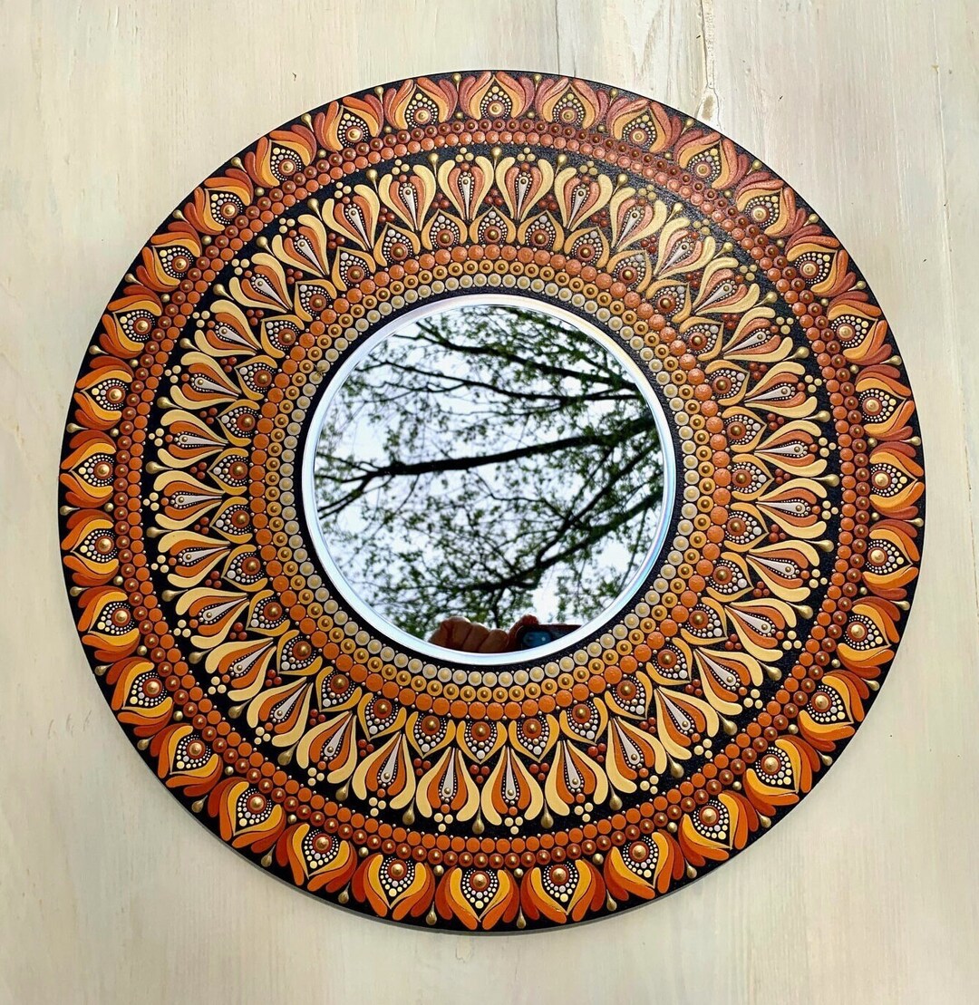 18" Dot Mandala Mirror - Etsy