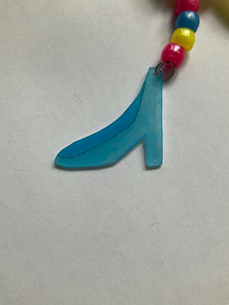 Glass Slipper, Dress, and Bow Keychain With Beads. - Etsy