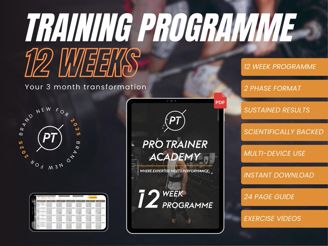 12-week Workout Program | Protrainer Academy Fitness Training Plan With ...
