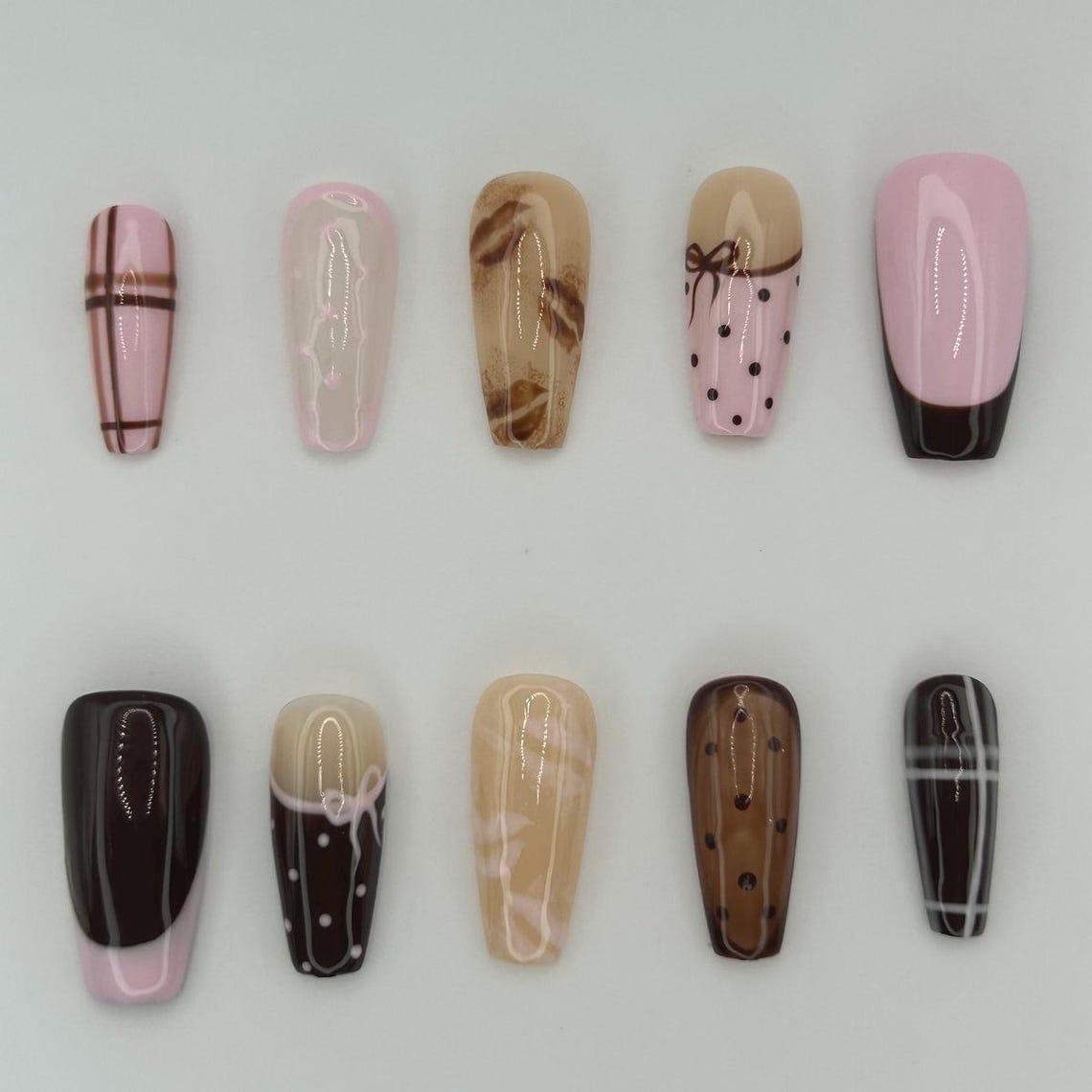 Coffee Bean Nails - Etsy