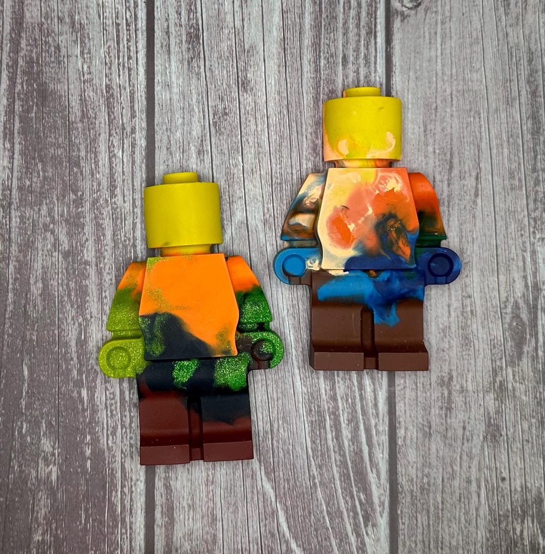 Block Man Crayon, Block Man Party Favors, Multi Color Crayon, Building ...