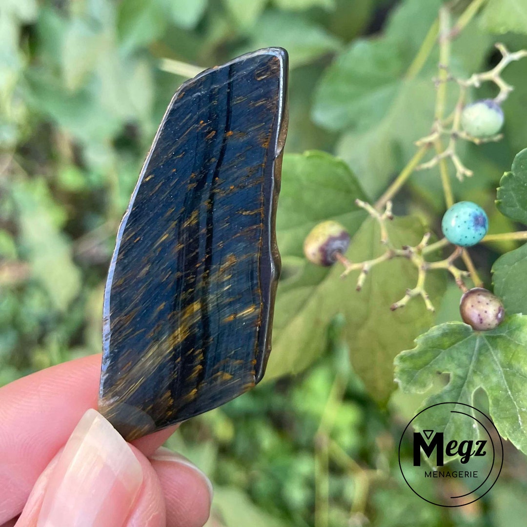 Blue Tigers Eye Aka Hawks Eye Slice - Etsy