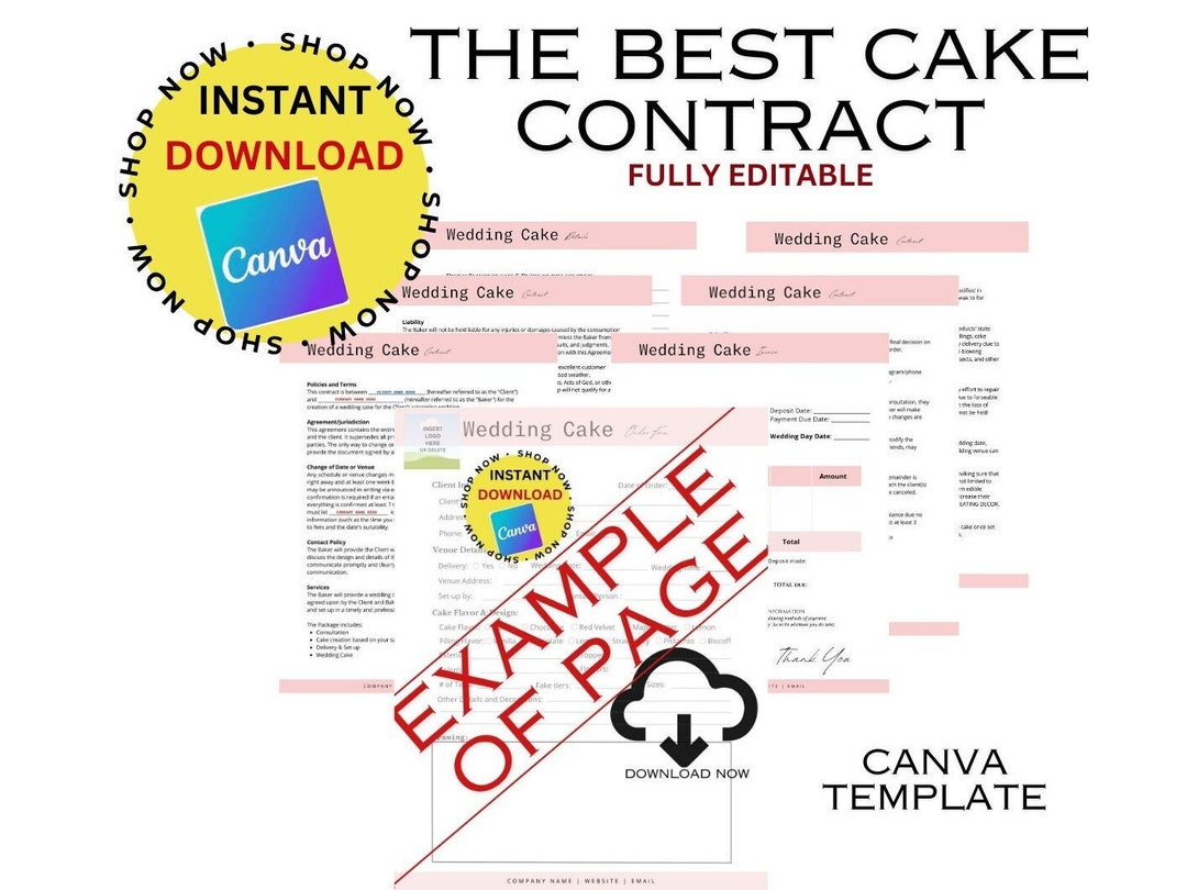 ULTIMATE CAKE CONTRACT | Wedding Cake Contract | Home Baker Contract ...