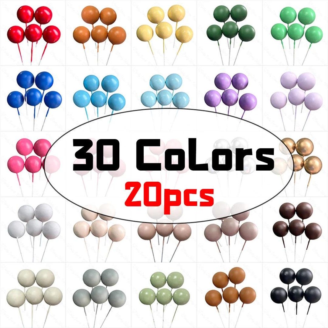 20pcs Cake Decor Color Balls - Etsy