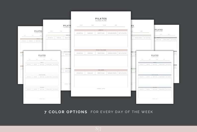 Pilates Instructor Lesson Plan, Reformer Class Planner, Sequence Guide ...