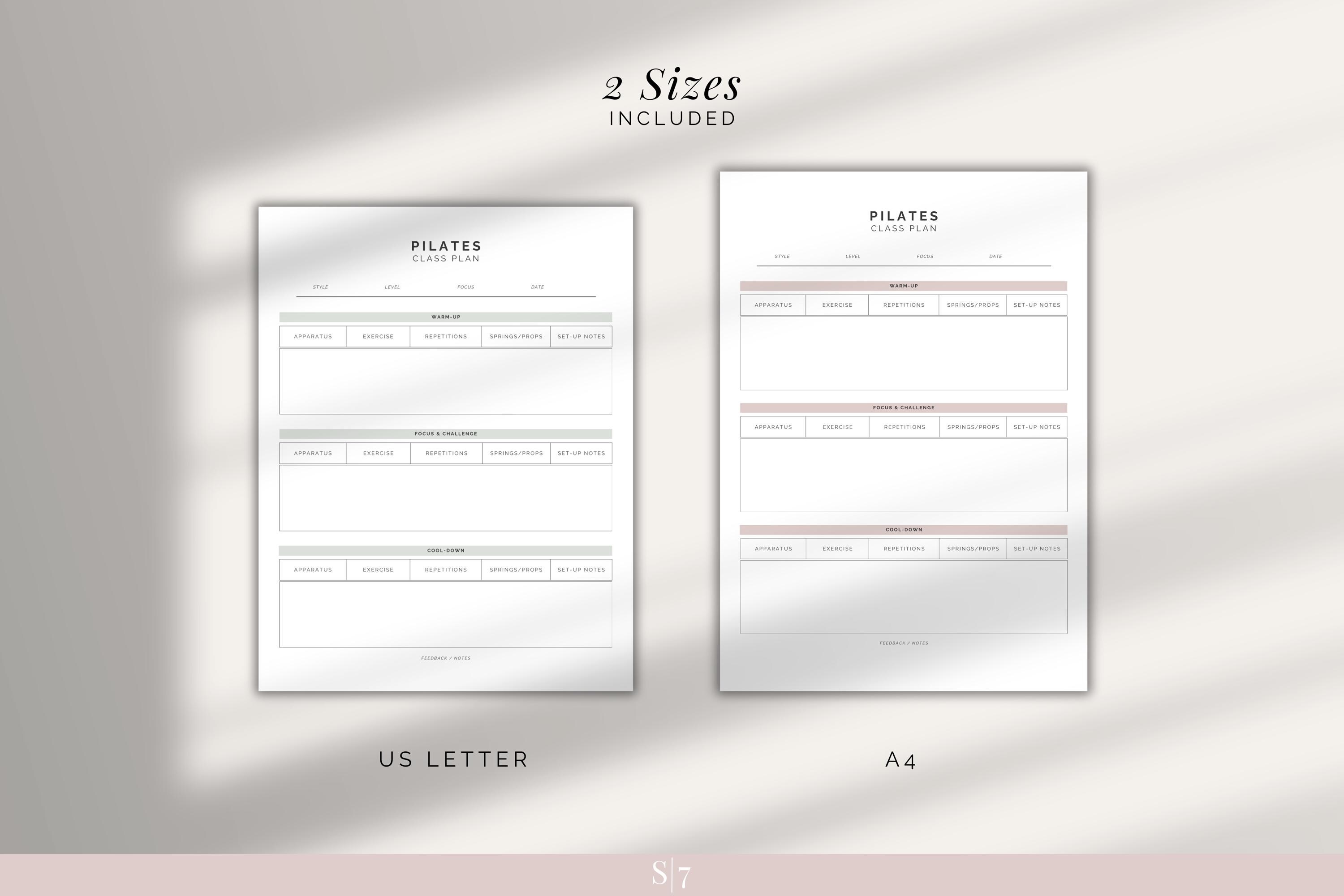 Pilates Instructor Lesson Plan, Reformer Class Planner, Sequence Guide ...