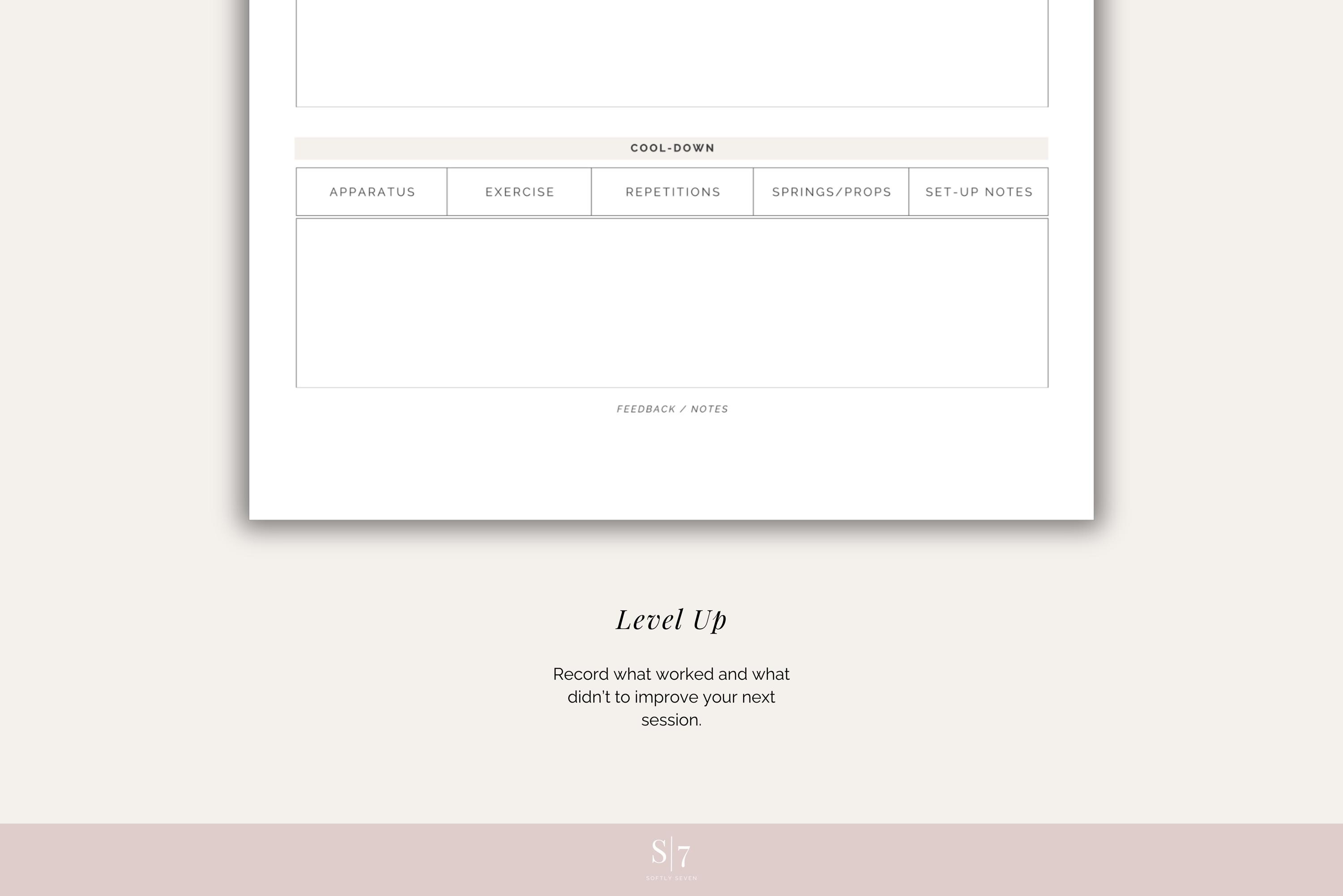 Pilates Instructor Lesson Plan, Reformer Class Planner, Sequence Guide ...