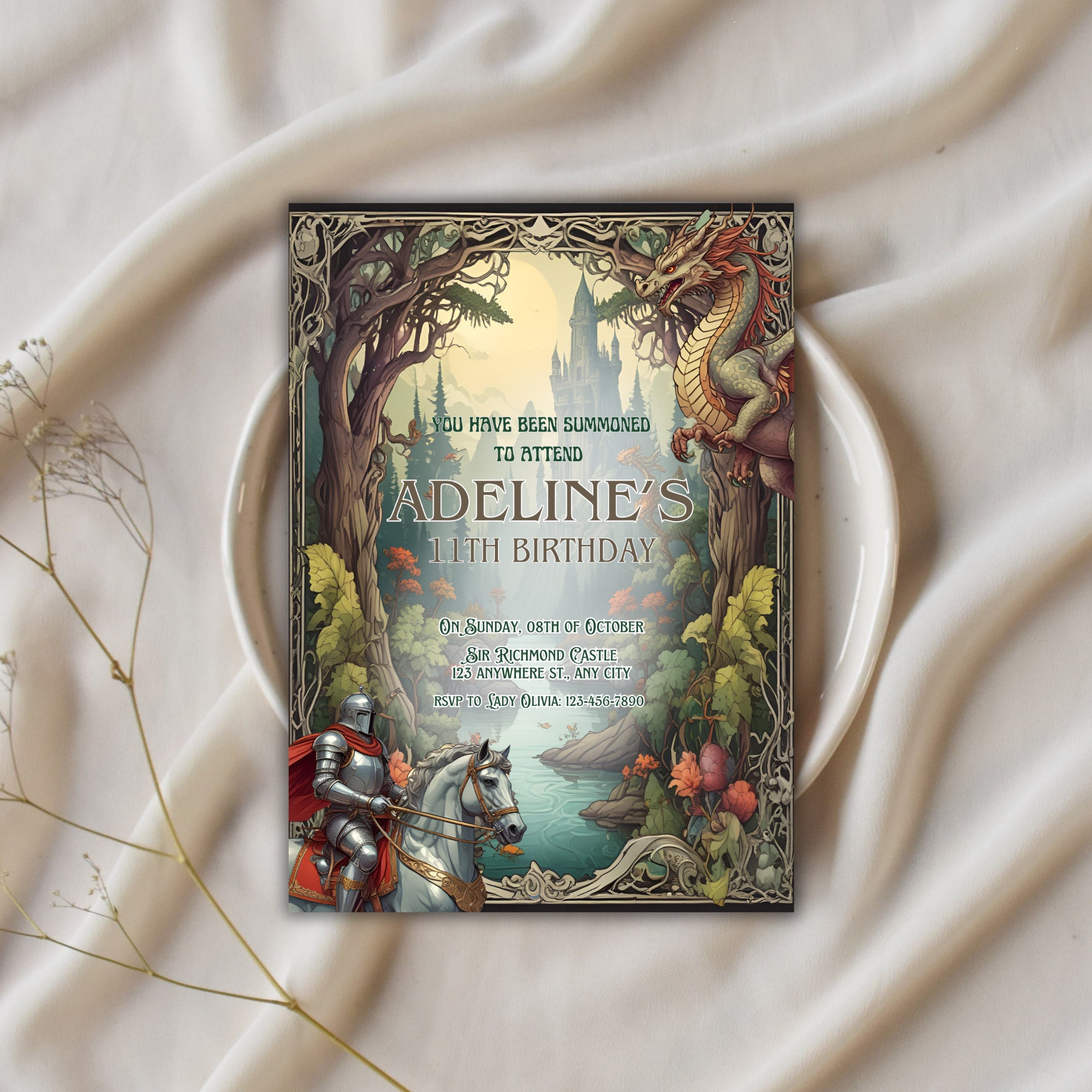 Medieval Party Invite - DND, Renaissance, Birthday Scroll Invitations ...