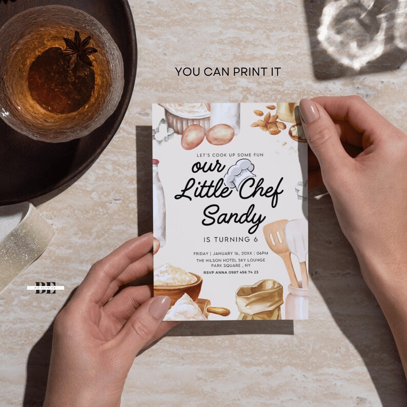 Cooking Class Invitation | Printable Birthday & Bake off Invite | Our ...