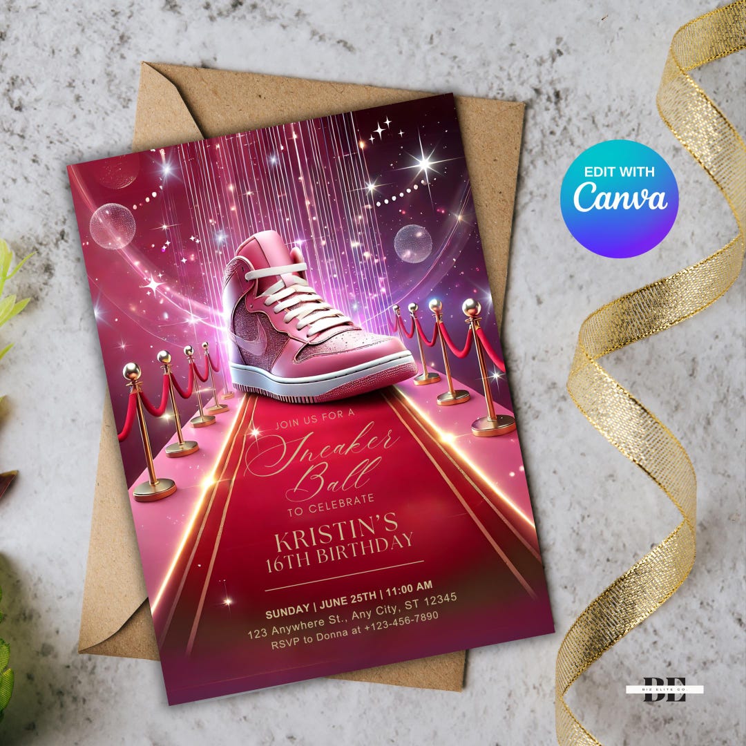 Sneaker Ball Invite, Sneaker Ball Gala, Sneaker Gala Flyer, Sneaker ...