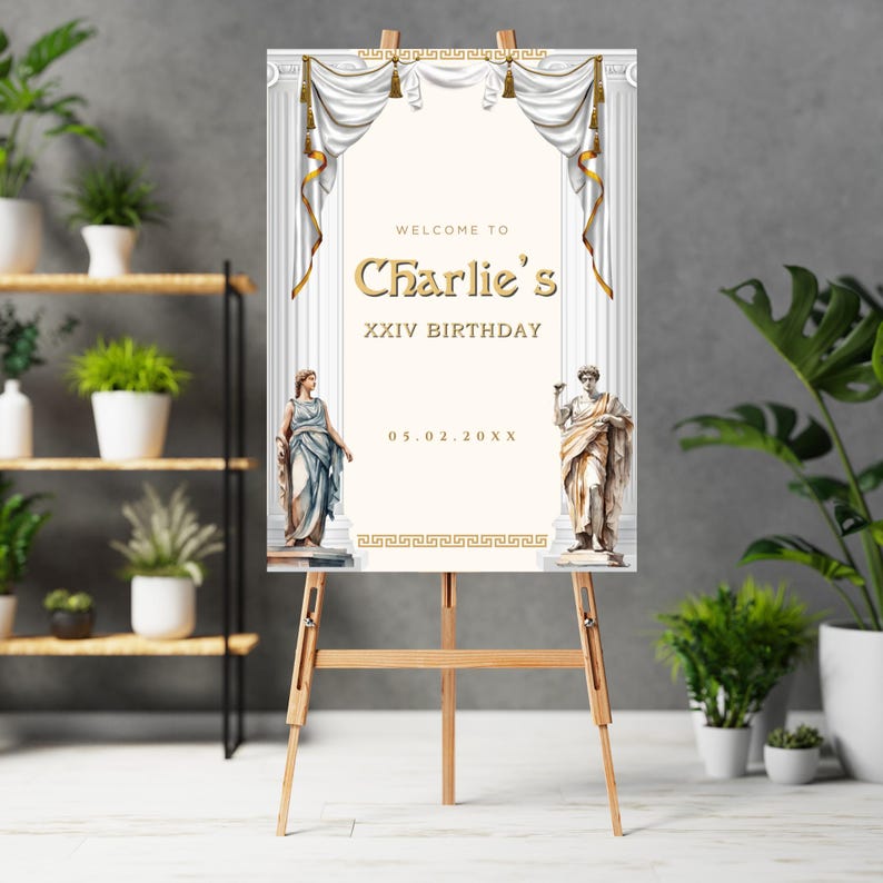 Toga Party Welcome Sign Ancient Rome Party Ancient Greece Event Toga ...