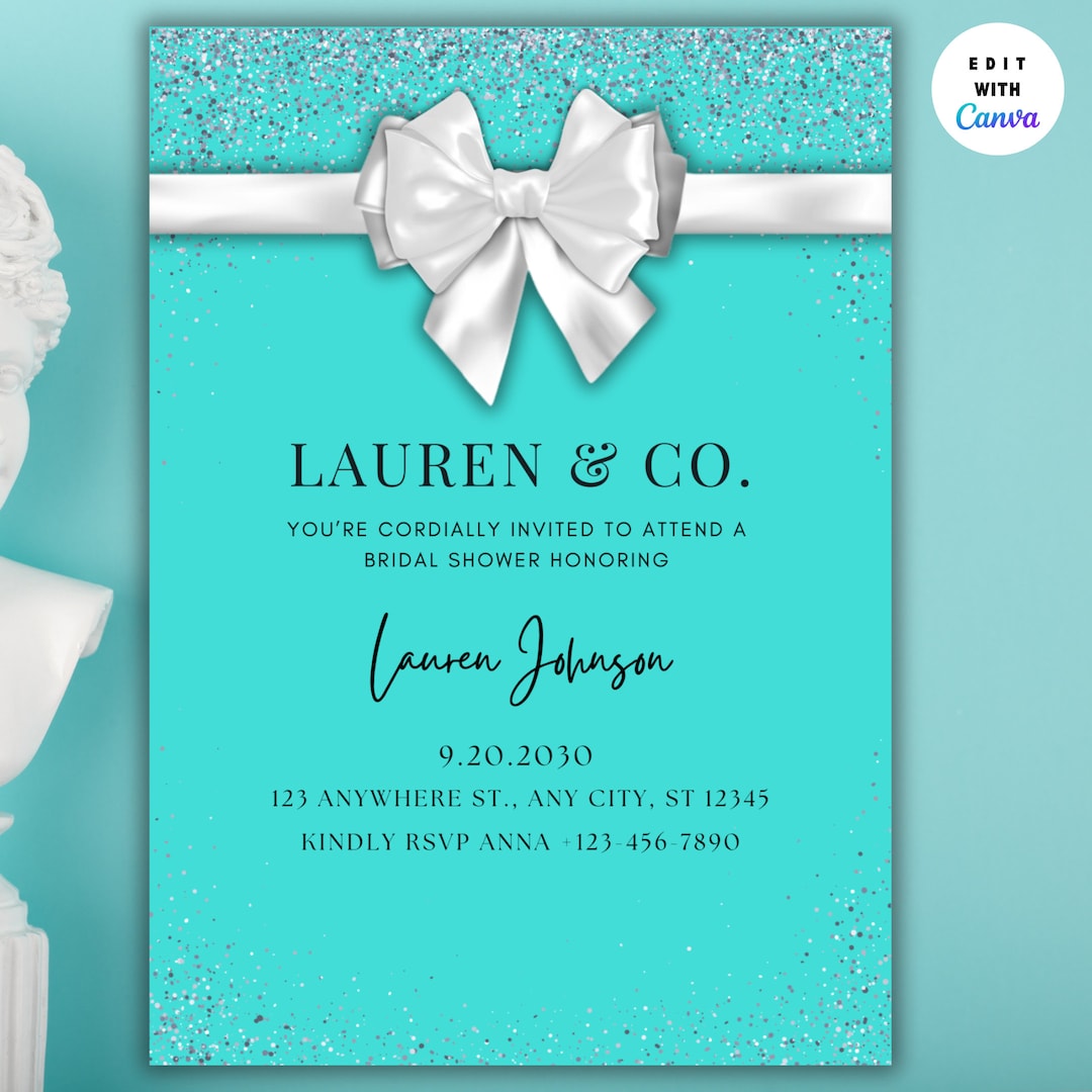 Tiffany Blue Wedding Invitation, Tiffany Blue Invitation, Diamond ...