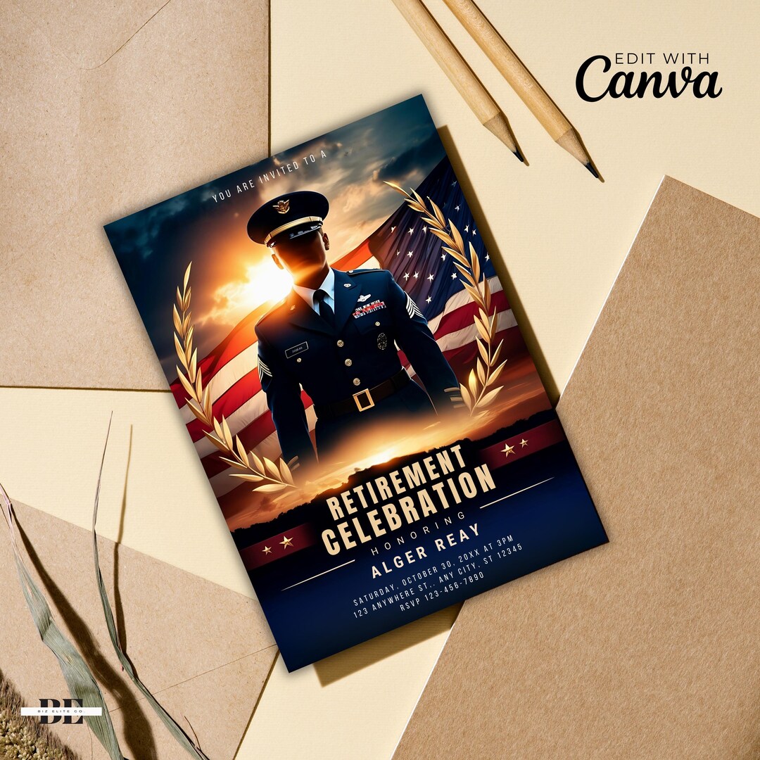 Military Retirement Ceremony Invitation - Personalized Air Force ...