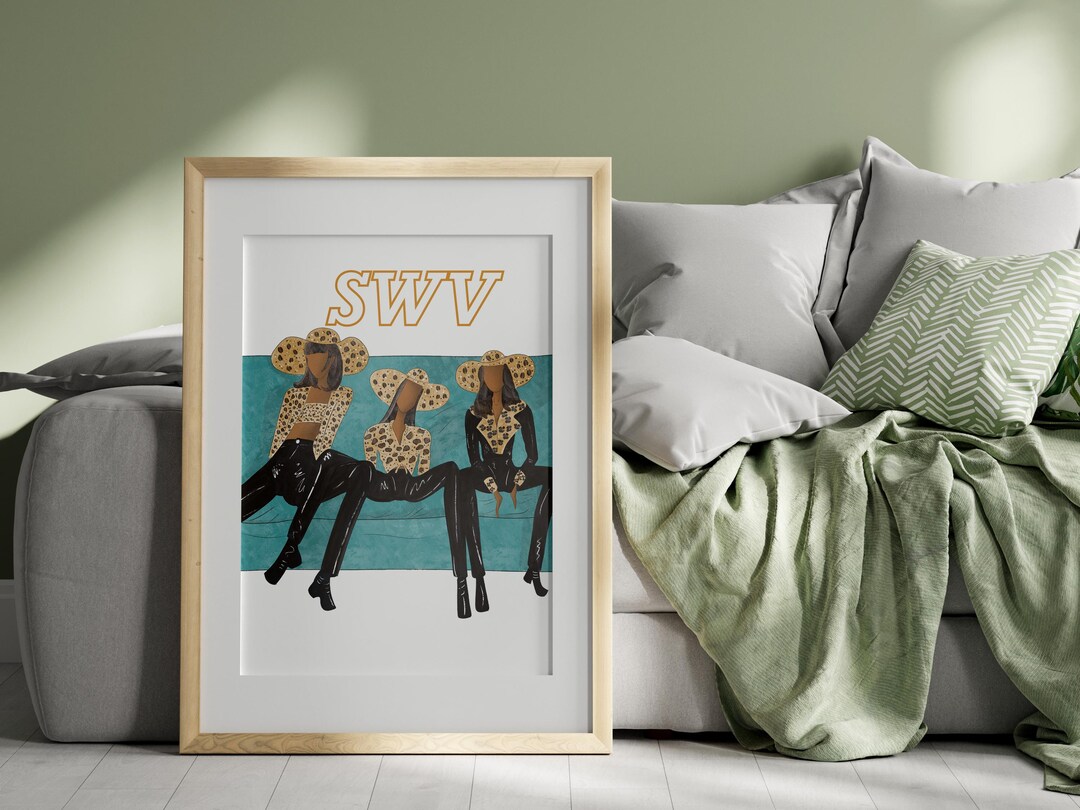 SWV Fine Art Posters, Rnb Girl Group Giclee Art Print, Hand Illustrated ...
