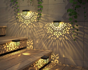 Solar Fence Lights Garden Decor 6 Pack Solar Fence Lights Outdoor ...