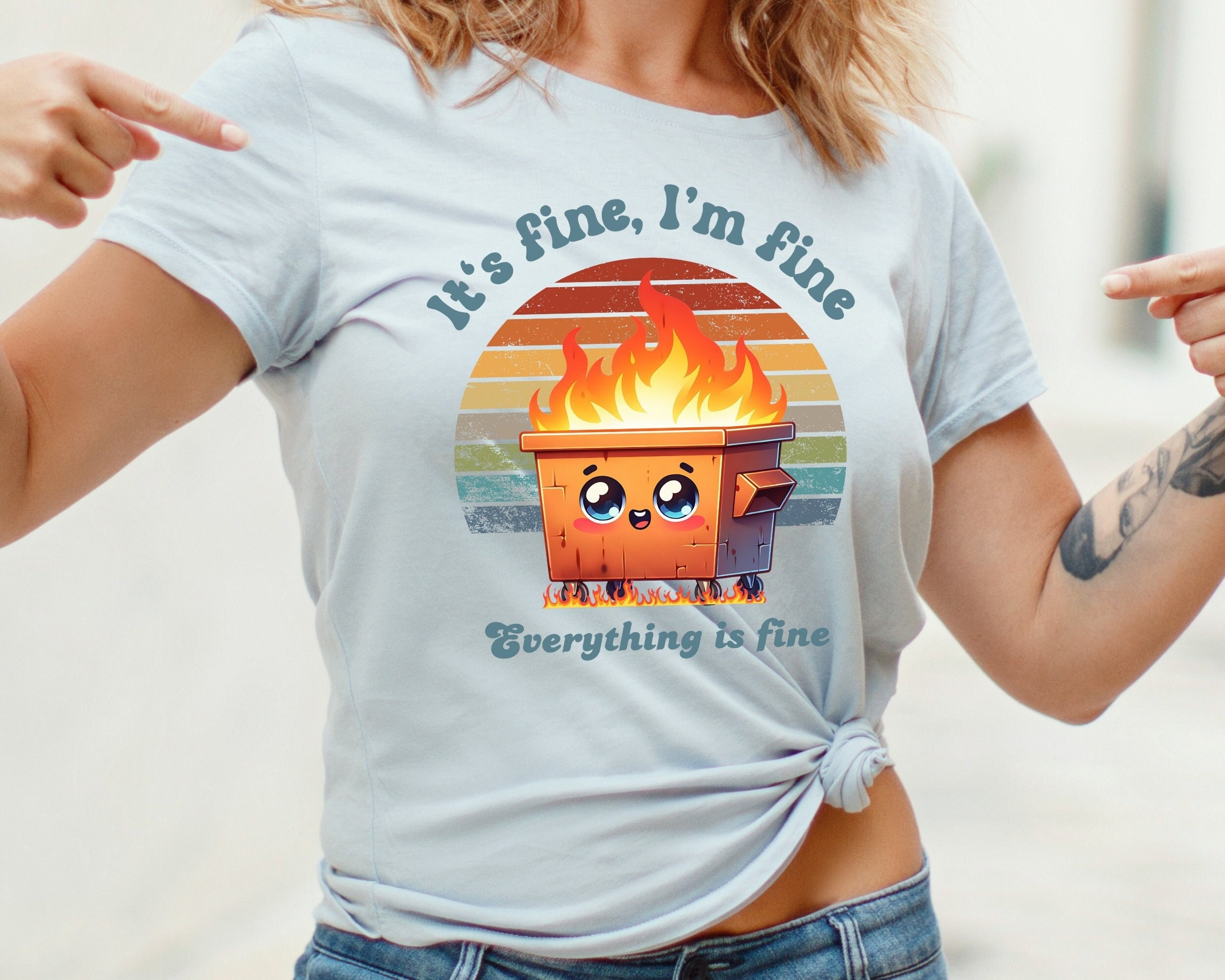 Dumpster Fire Png, Everything's Fine Png, It's Fine I'm Fine, Funny Png ...