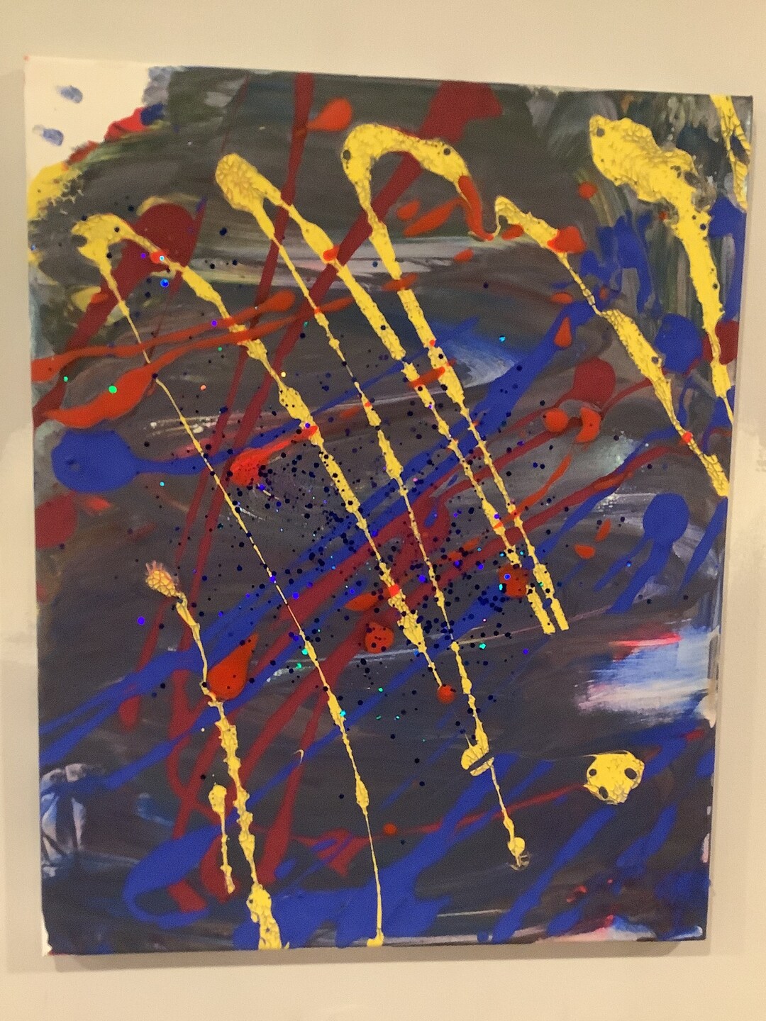 The Red Yellow and Blue Splatter - Etsy