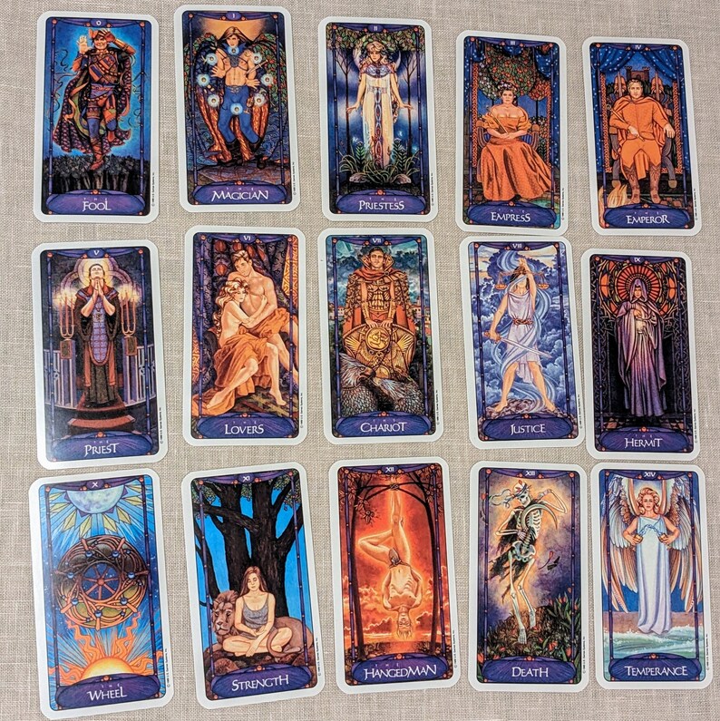 1990s Art Nouveau Tarot Deck Set by Matt Myers. Vintage Tarot Printed ...