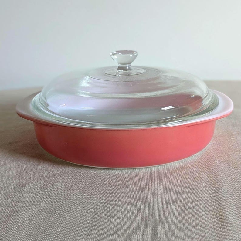1950 1960s Pyrex Flamingo Pink Ovenware Nesting Set in Mint Condition ...