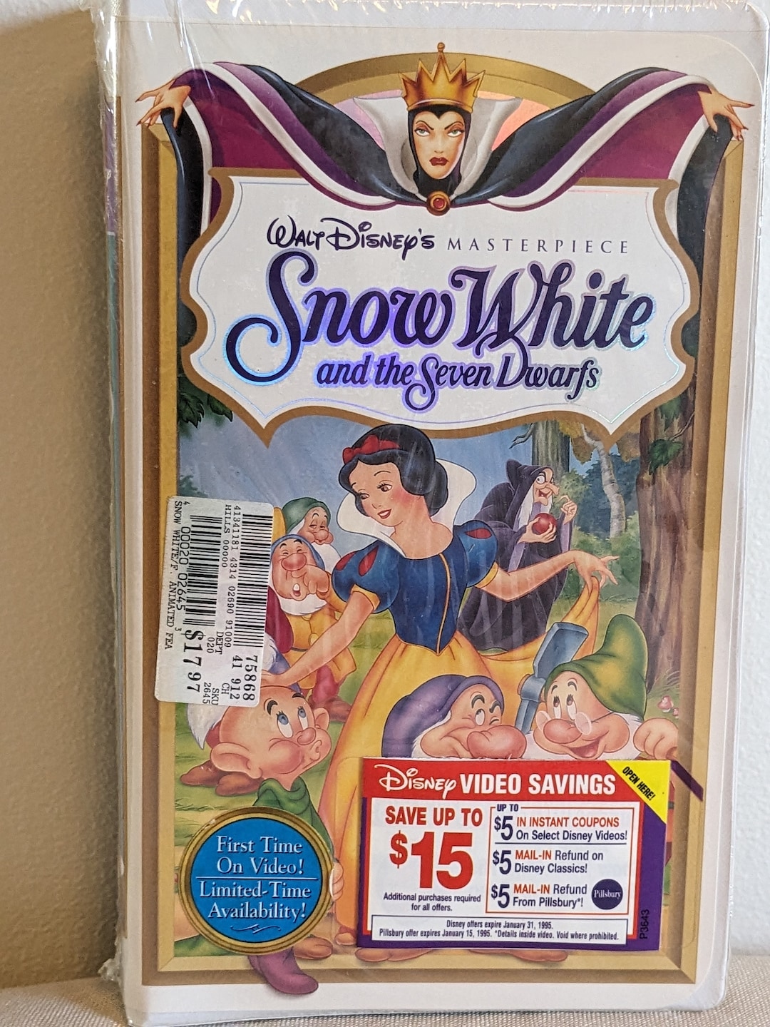 Sealed 1990s Disney Snow White VHS, Masterpiece Collection - Etsy