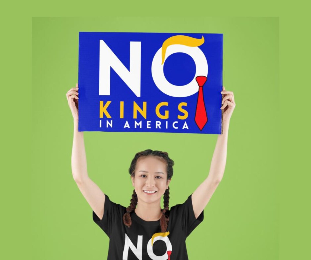 No Kings Rally Protest Sign, Political Rally Sign No Kings Day June 14 ...